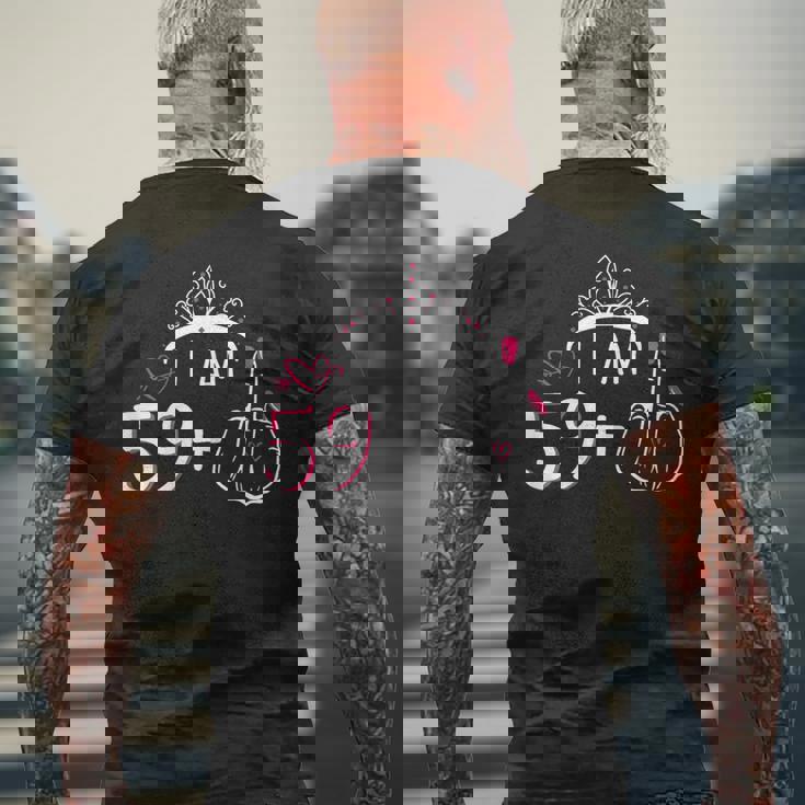 I Am 59 Plus 1 Middle Finger 60Th Women's Birthday Men's T-shirt Back ...