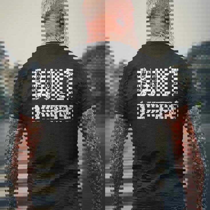 Built Different Gym Bodybuilding Weightlifting Men's T-shirt Back Print | Mazezy