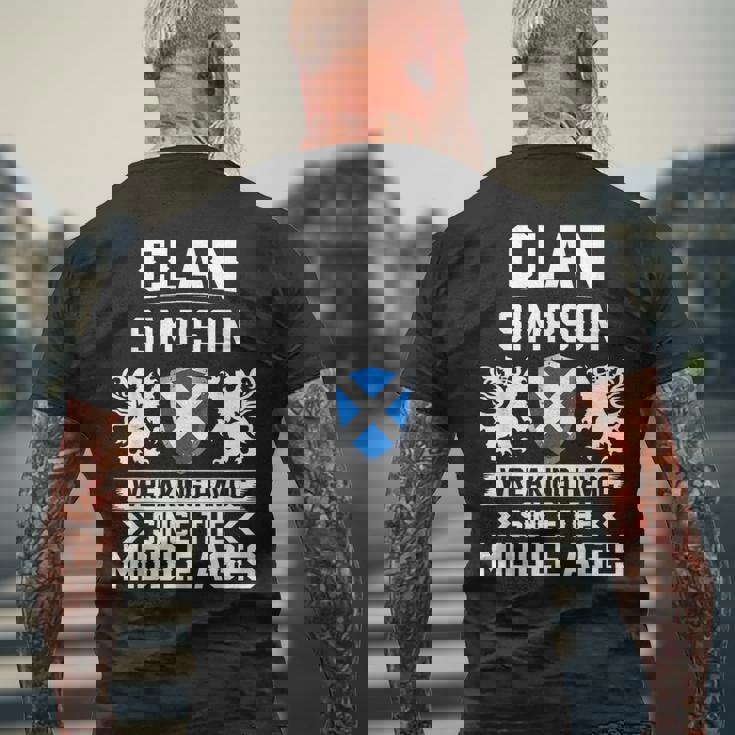 Clan Simpson Scottish Family Scotland Fathers Men's T-shirt Back Print ...