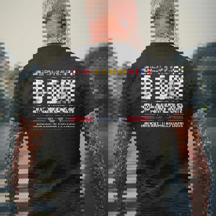 D-Day 2024 80Th Anniversary Of The Allied Landings Normandy Men's T-shirt Back Print | Mazezy DE