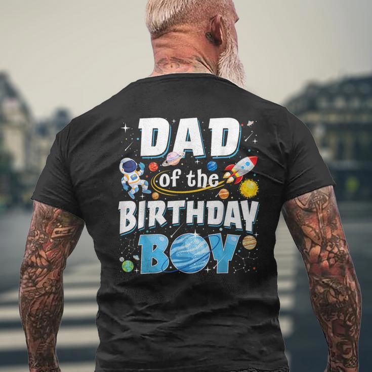 Dad Of The Birthday Boy Astronaut Family Space Planets Men's T-shirt ...