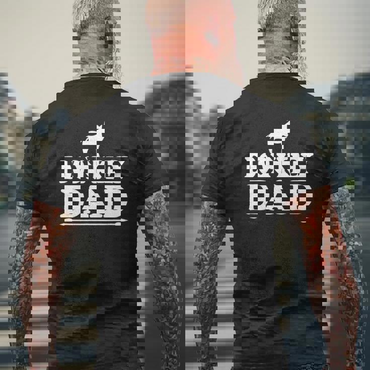 Donkey Lover Father's Day Donkey Dad Mens Back Print T-shirt | Mazezy