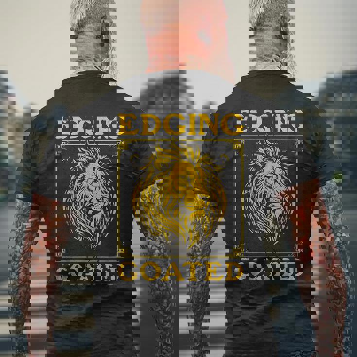 Edging Goated Sigma Lion Ironic Brainrot Meme Men's T-shirt Back Print ...