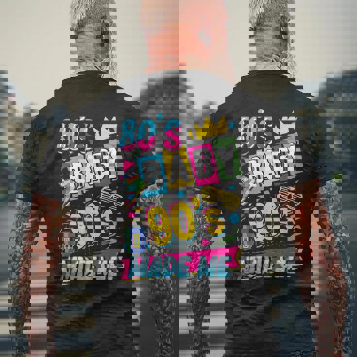 80S Baby 90S Made Me 1980S 1990S Retro Classic Men's T-shirt Back Print - Thegiftio UK