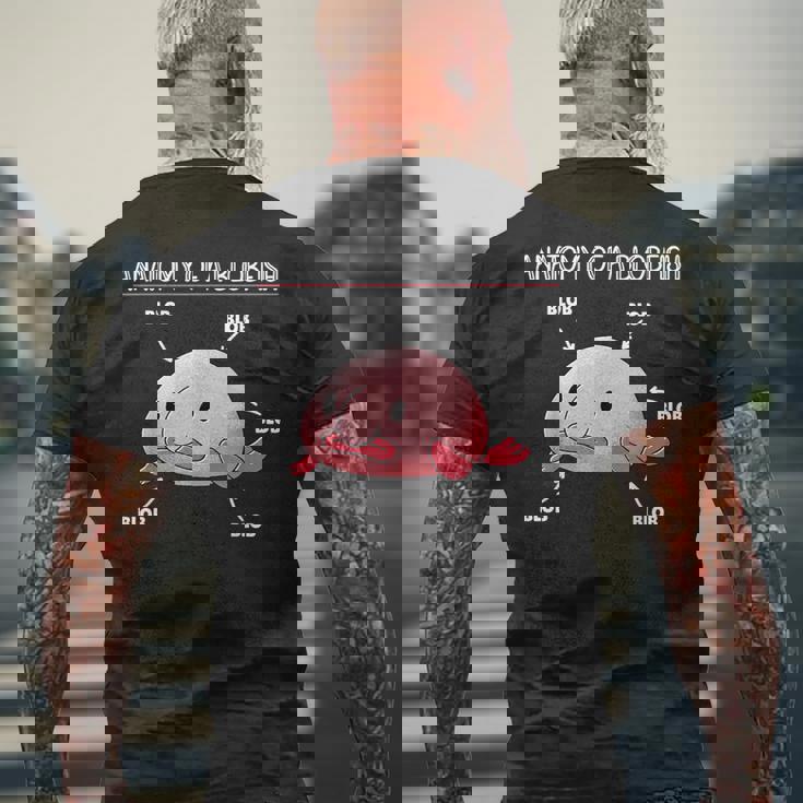 Blobfish Statement Anatomy Of Blobfish Men's T-shirt Back Print - Monsterry