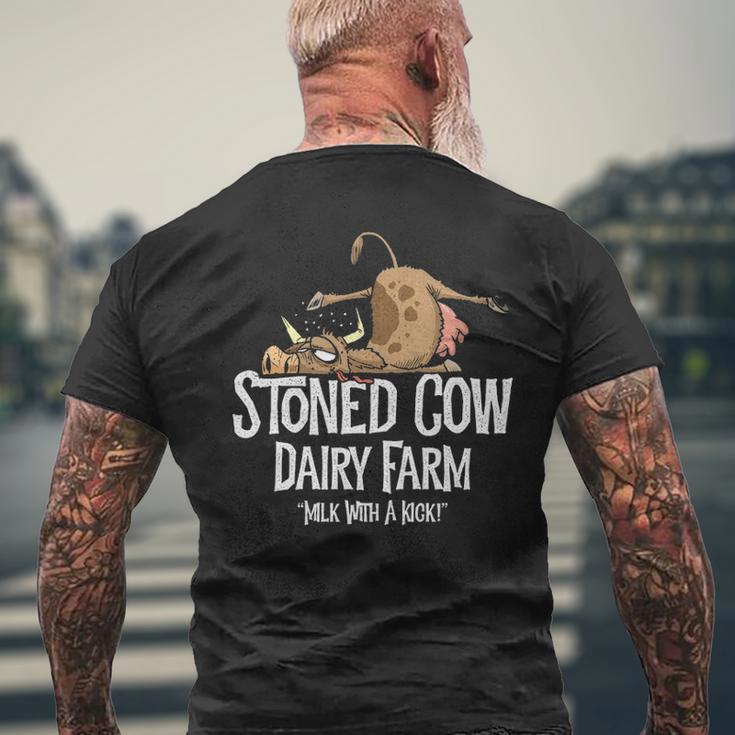Cow Art Stoned Cow Dairy Farm Milk Cow Art Men's T-shirt Back Print ...