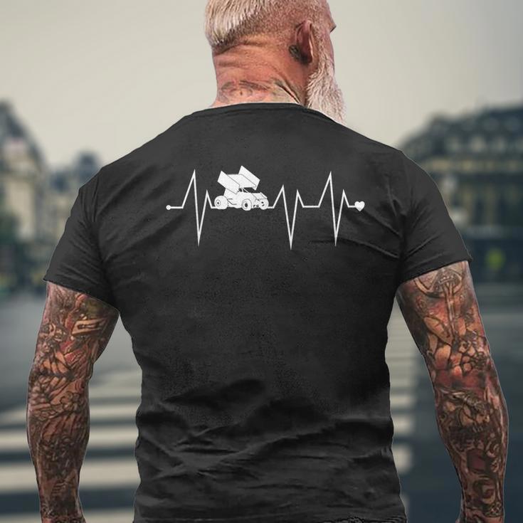 Sprint Car Racing Racer Heartbeat Heart Pulse Rate Ekg Men's T-shirt ...