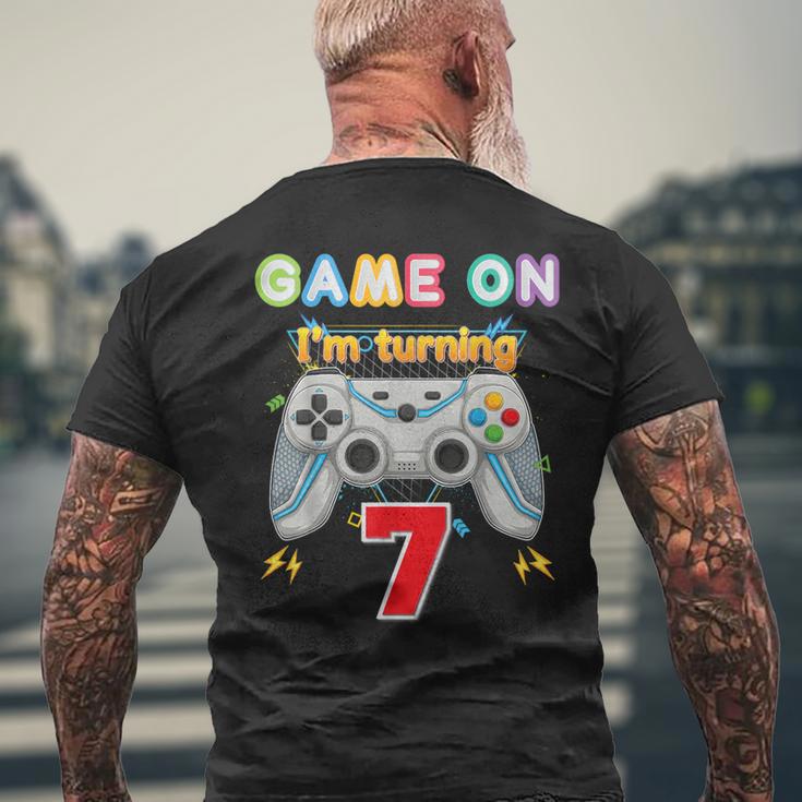 Game On I'm Turning 7 Years Old 7Th Birthday Gamer Kid Boy Men's T ...