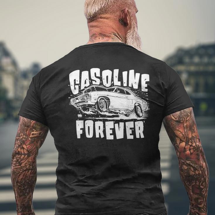 Gasoline Forever Gas Cars Mens Back Print T-shirt - Thegiftio