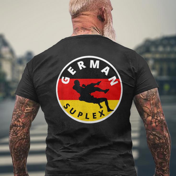 German Suplex Pro Wrestling Maneuver Men's T-shirt Back Print - Monsterry