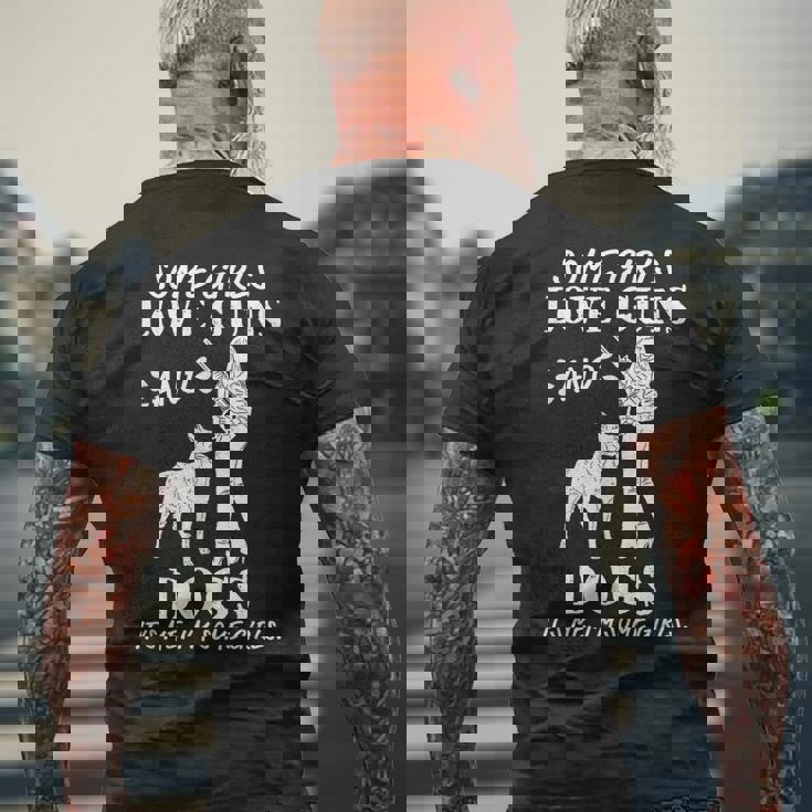 Some Girls Love Guns And Dogs Female Pro Gun Men's T-shirt Back Print ...