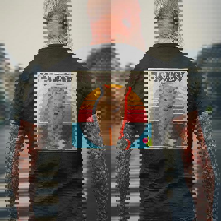 I Go Meow Singing Cat Meme Men's T-shirt Back Print | Mazezy