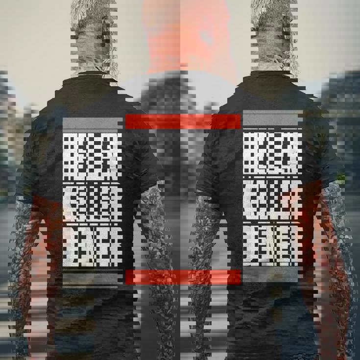 Helen Keller Denier Meme Women Men's T-shirt Back Print | Mazezy