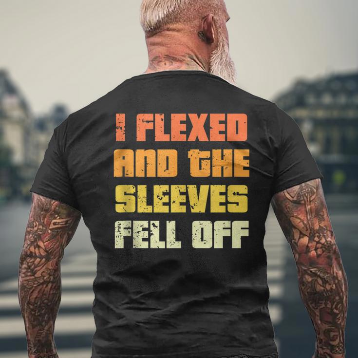 Jacked Bodybuilder I Flexed And The Sleeves Fell Off Men's T-shirt Back ...
