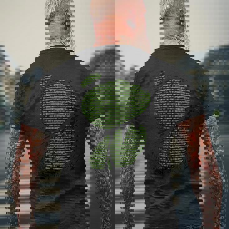 Original Binary Ripped Rip Computer Coding Programmer Men's T-shirt Back Print - Monsterry