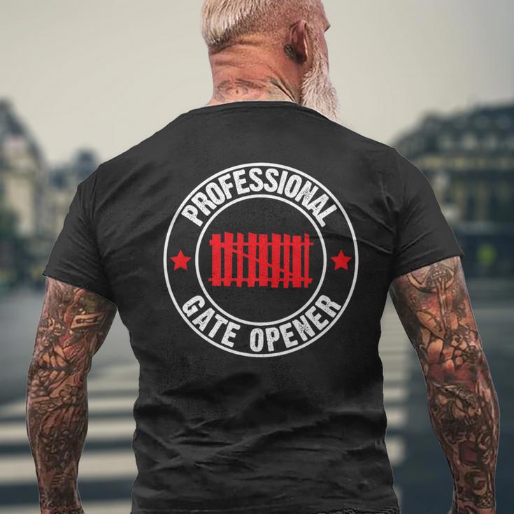 Professional Gate Opener Farmer Farming Cow Lover Men's T-shirt Back ...