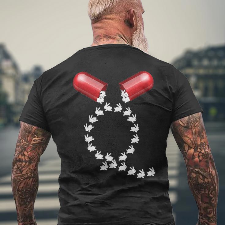 Qanon Red Pill Follow The White Rabbit Q Anon Pilled Men's T-shirt Back ...
