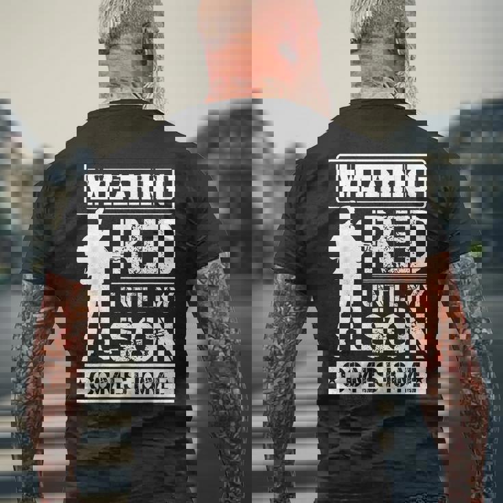 Red Friday For My Son Military Troops Deployed Wear Men's T-shirt Back ...