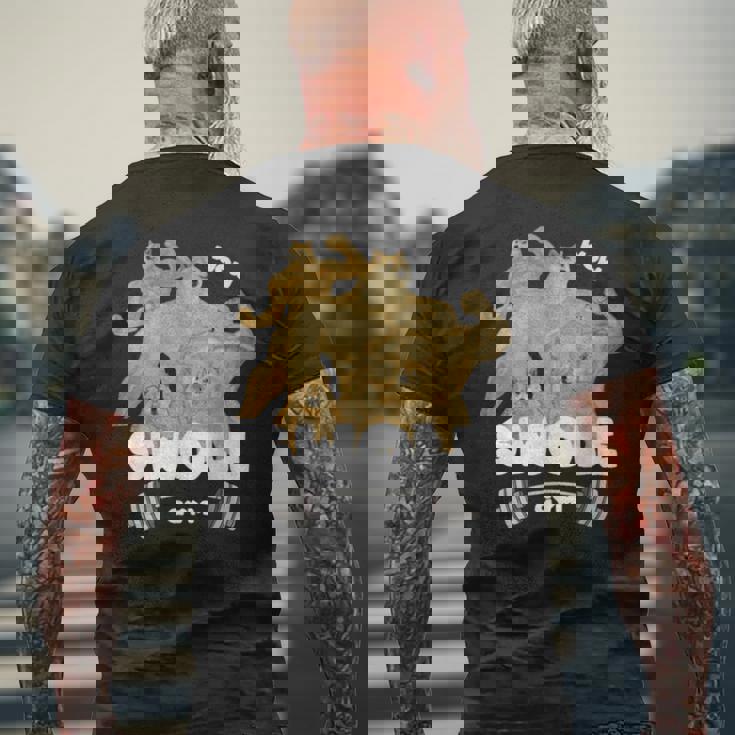 Swole Gym Swole Doge Meme Buff Doge Meme Men's T-shirt Back Print - Monsterry