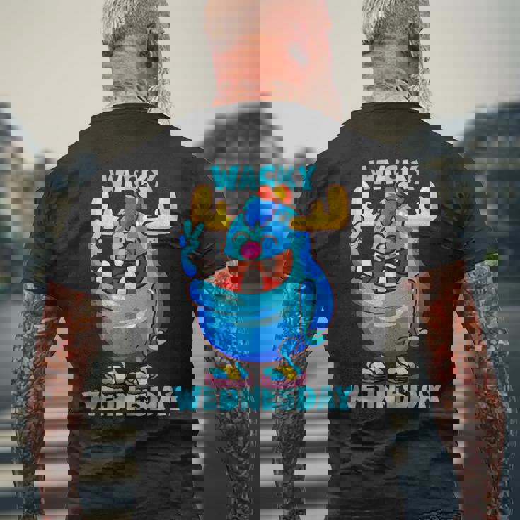 Wacky Wednesday Mismatch Day Men's T-shirt Back Print | Mazezy