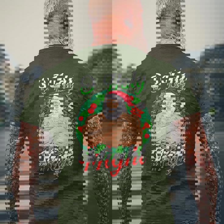 O Holy Might Swole Santa Diesel Gym Beast Ripped Christmas Men's T ...