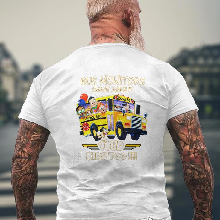 I Am Bus Monitor Mens Back Print T-shirt - Seseable