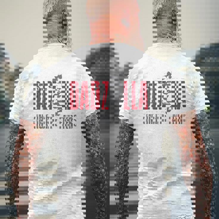 Dadzilla Greatest Dads Father's Day Gifs Mens Back Print T-shirt | Mazezy