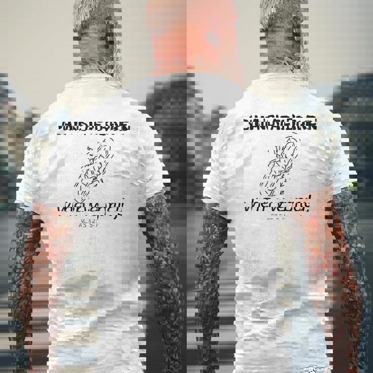 Inspirational Bible Verse Broken Chains Men's T-shirt Back Print ...