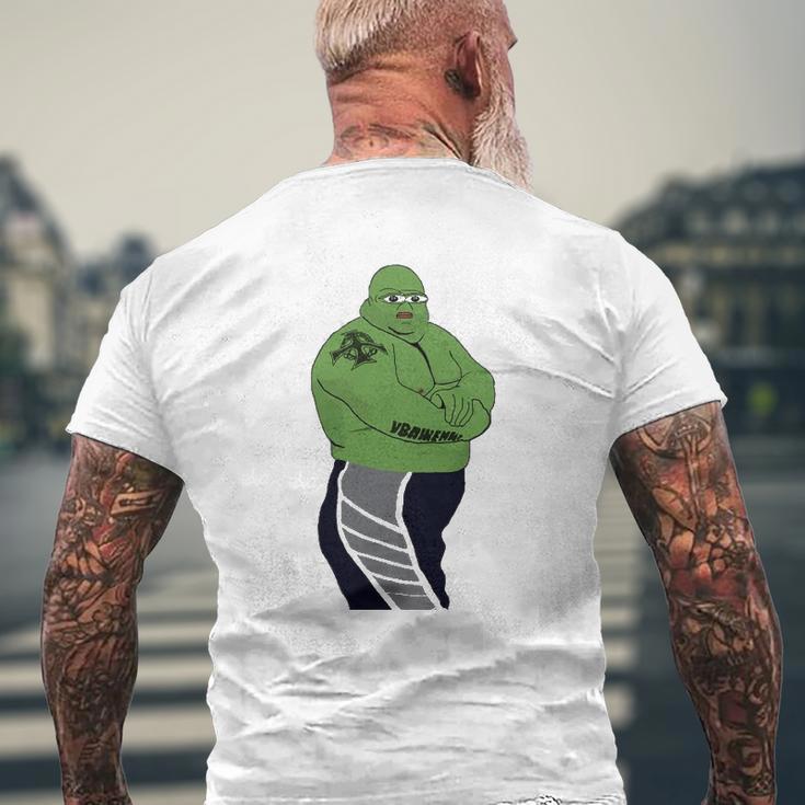 Kyriakos Grizzly Green Bloatmaxx Gym Pose Mens Back Print T-shirt | Mazezy