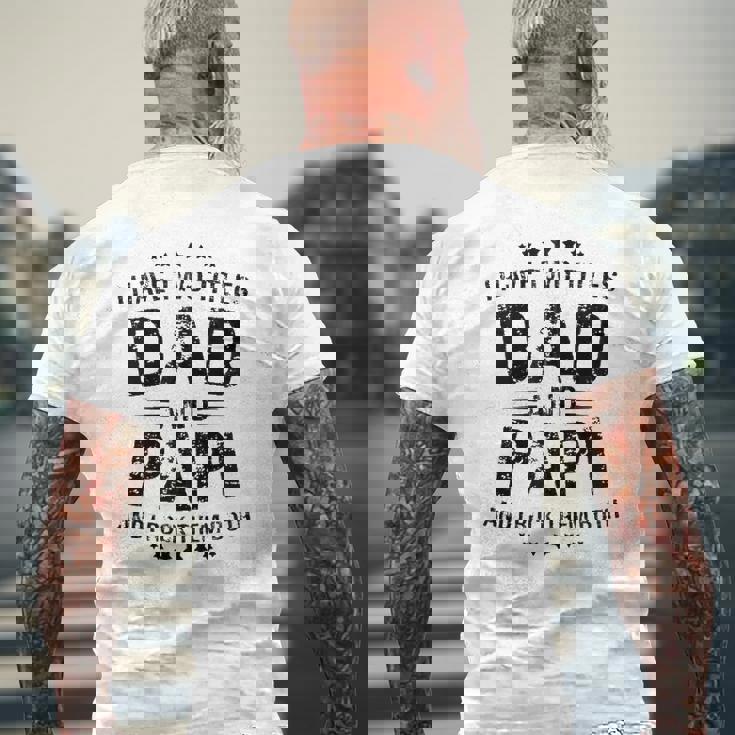 Papi I Have Two Titles Dad And Papi Zip Mens Back Print T-shirt | Mazezy