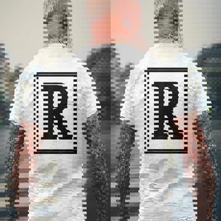 Rated R R Rating Movie Film Restricted Graphic Men's T-shirt Back Print ...