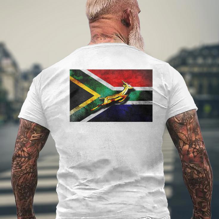 Springbok Bokke South African Flag Vintage Rugby Men's T-shirt Back ...
