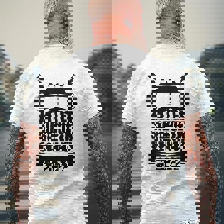 I Support Truckers Freedom Convoy 2022 Usa Mens Back Print T-shirt | Mazezy