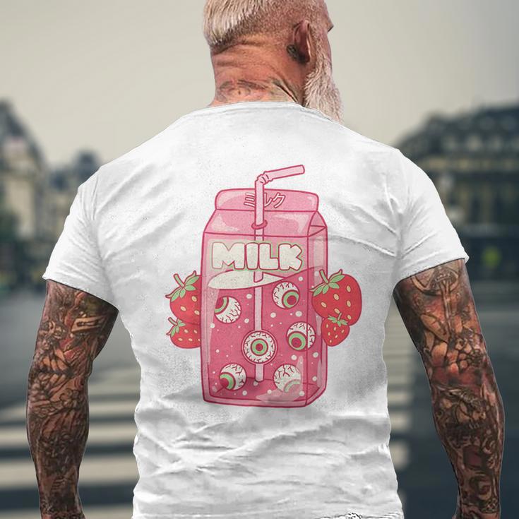 Weirdcore Aesthetic Kawaii Strawberry Milk Carton Eyeballs Men's T ...