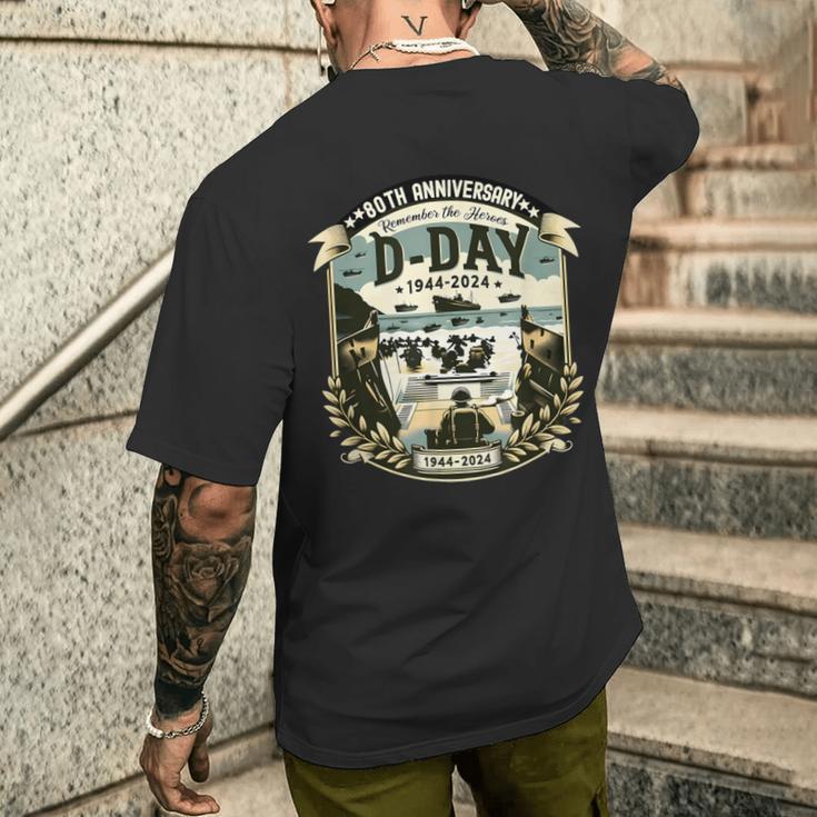 80Th Anniversary D Day Invasion Military History Men's T-shirt Back ...