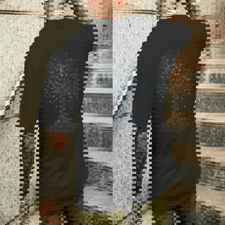 Binary Code Tree Computer Science Technology Coder Men's T-shirt Back Print | Mazezy