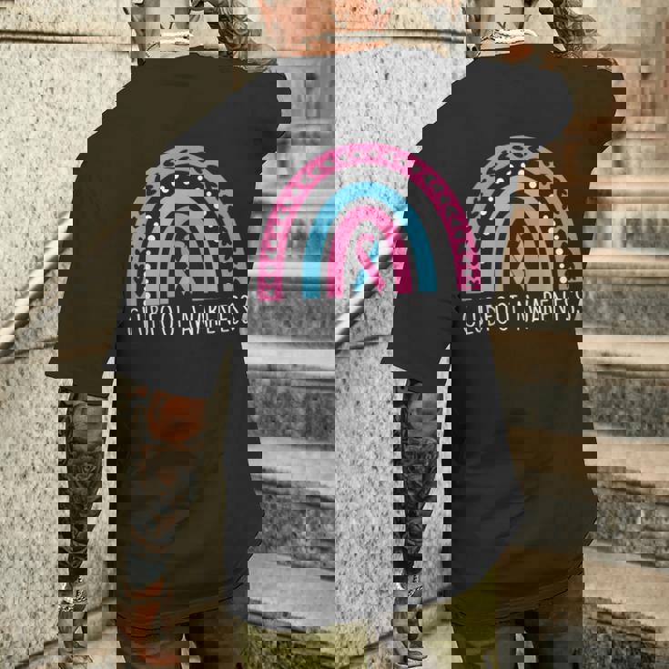 Clubfoot Awareness Month Pink & Blue Ribbon Clubfoot Fighter Men's T ...