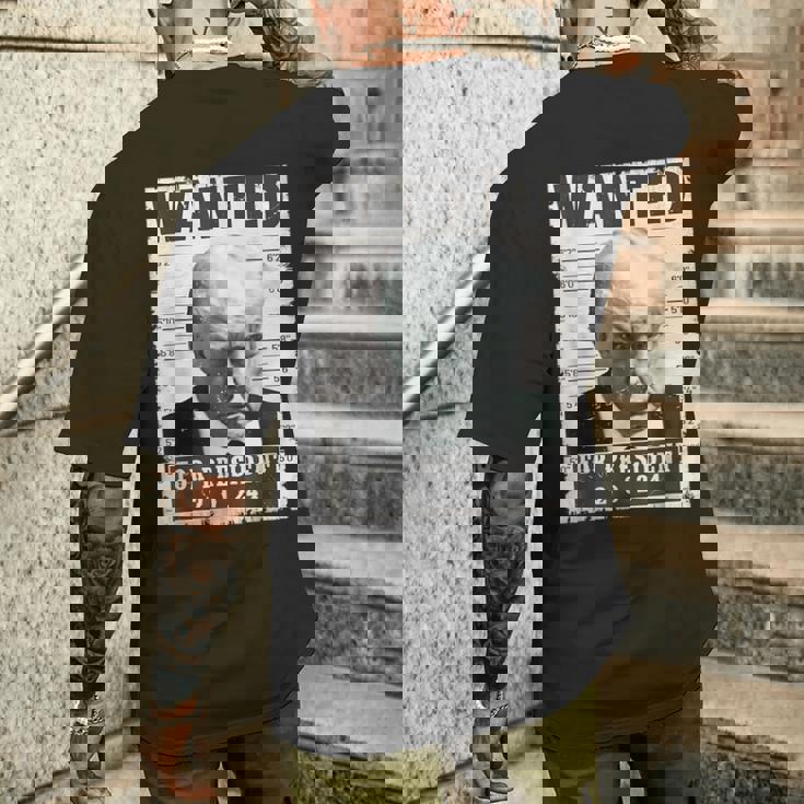 Donald Trump Wanted For President 2024 Trump Shot Men's T-shirt Back ...