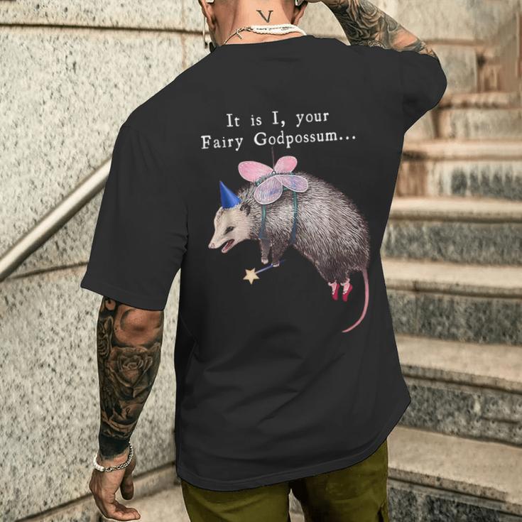 It Is I Your Fairy Godpossum Men's T-shirt Back Print | Mazezy