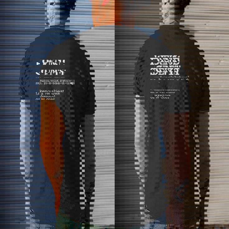 Forensic Scientist Idea For Forensic Scientist Mens Back Print T-shirt ...