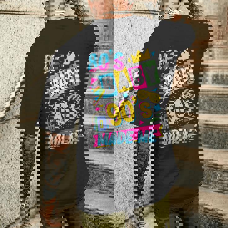 80S Baby 90S Made Me 1980S 1990S Retro Classic Men's T-shirt Back Print - Thegiftio UK