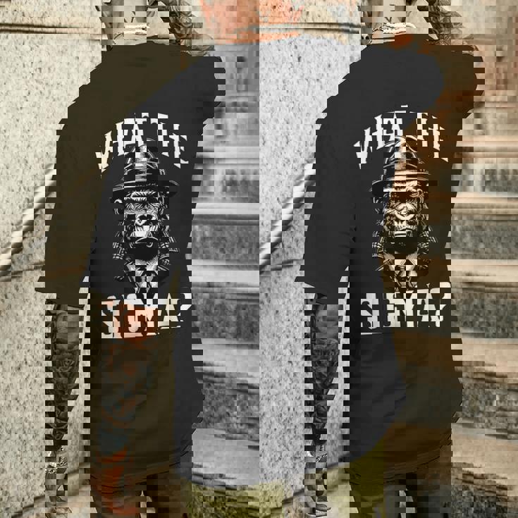 What The Sigma Ironic Meme Brainrot Quote Men's T-shirt Back Print ...