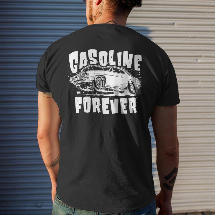 Gasoline Forever Gas Cars Mens Back Print T-shirt - Thegiftio