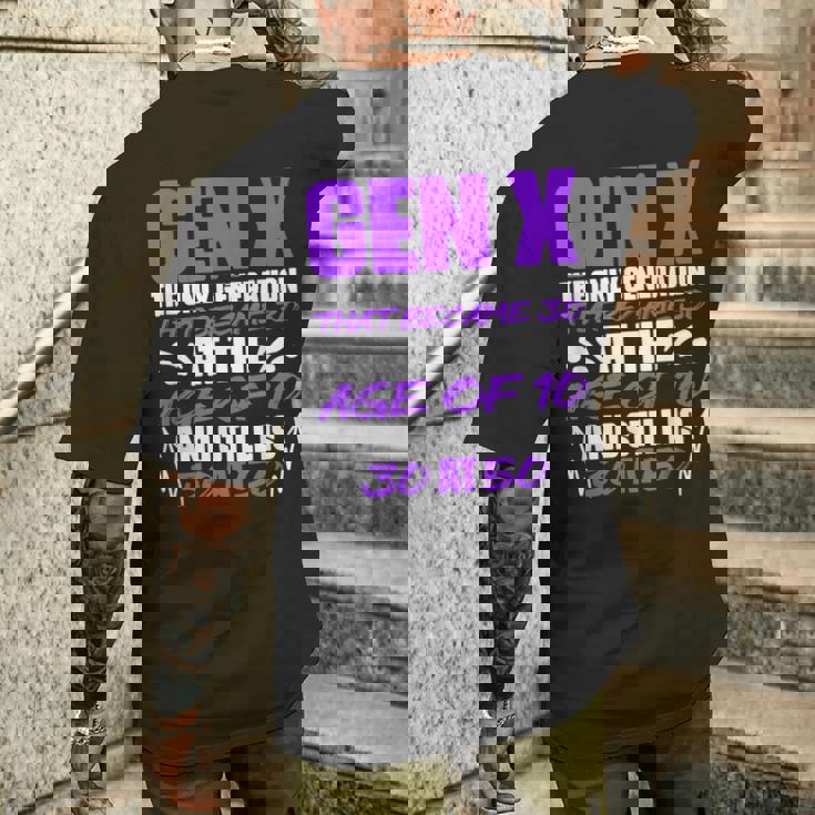 Genxers Humor Gen X Generation Gen X Men's T-shirt Back Print | Mazezy