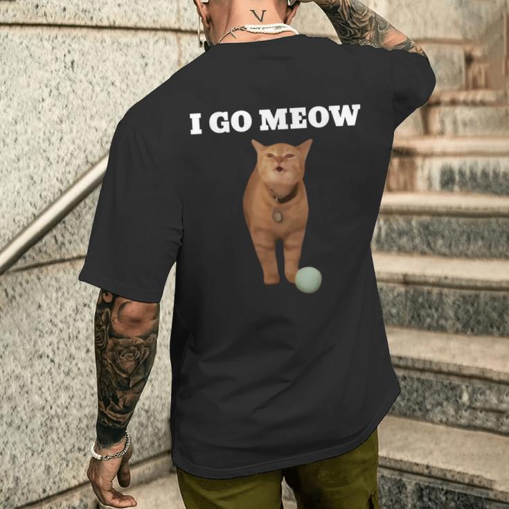 I Go Meow Cat Meme Men's T-shirt Back Print | Mazezy