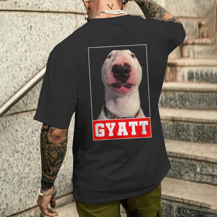 Gyatt Dog Meme Reaction Cringe Gyatt Men's T-shirt Back Print | Mazezy