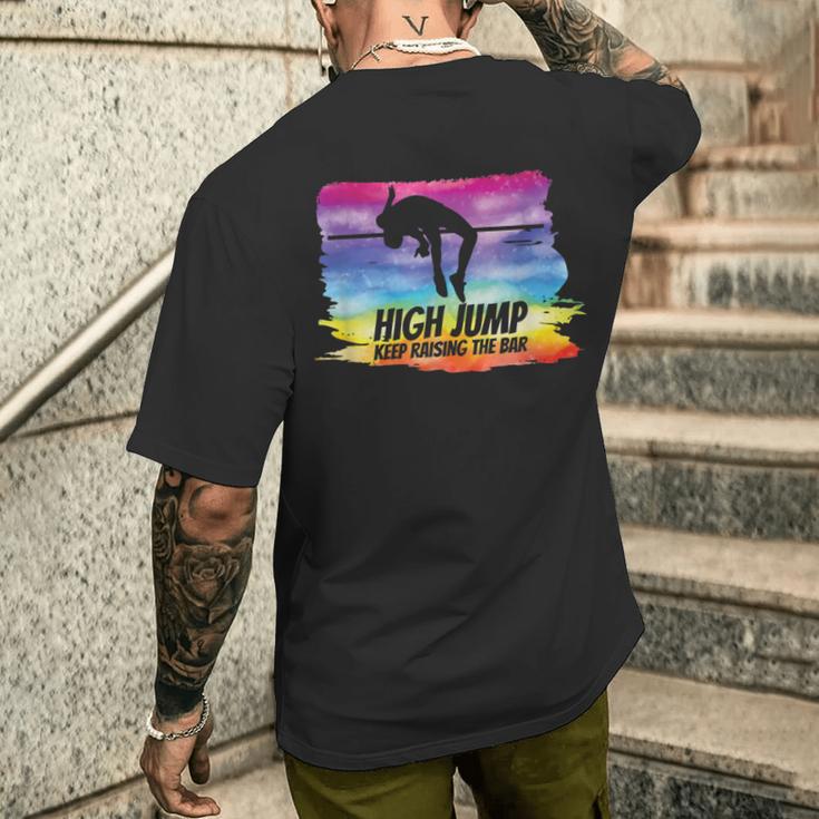 High Jump Keep Raising The Bar Retro Colors Track & Field Men's T-shirt ...