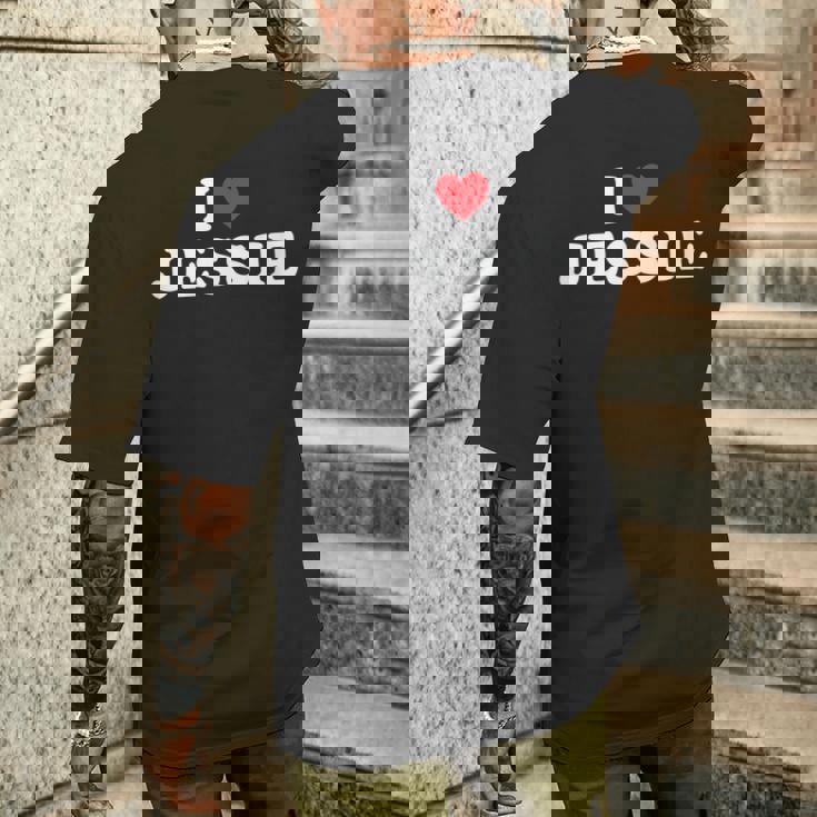 Jessie First Name I Heart Jessie I Love Jessie Men's T-shirt Back Print ...