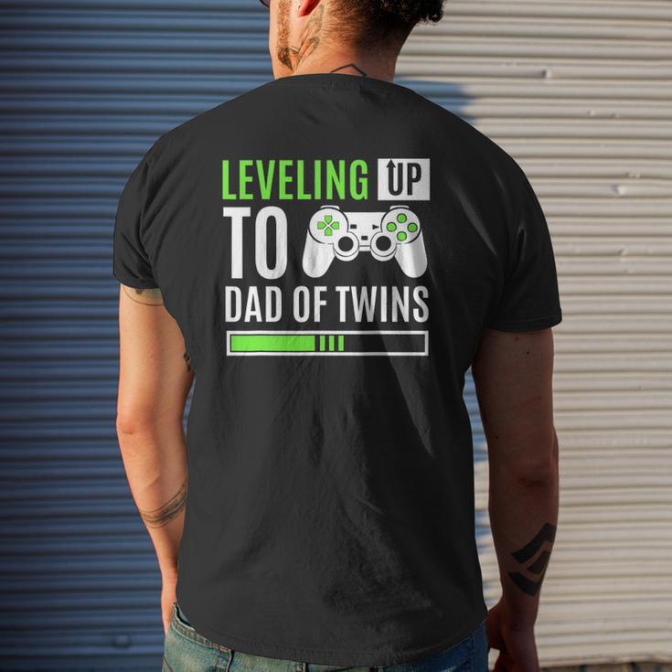 Leveling Up To Dad Of Twins Gaming Gender Reveal Celebration Mens Back ...