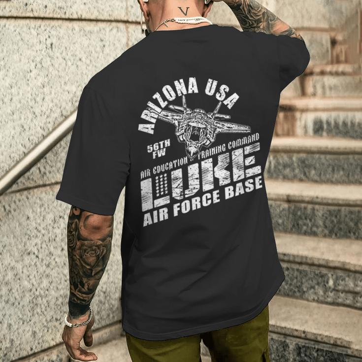 Luke Air Force Base Usaf F35 56Th Fighter Wing Men's T-shirt Back Print ...